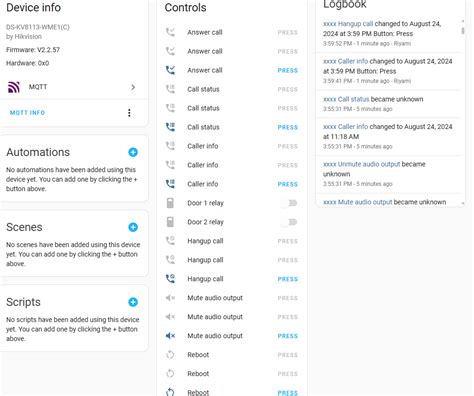 Hikvision Doorbell Videointercom Integration Page 86 Share Your Projects Home Assistant