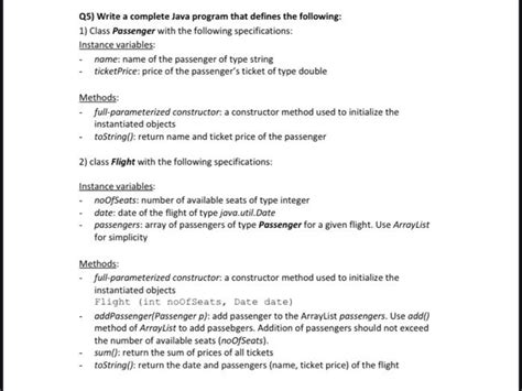 Solved Q5 Write A Complete Java Program That Defines The