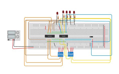 Circuit Design Composite Adder Subtractor Tinkercad