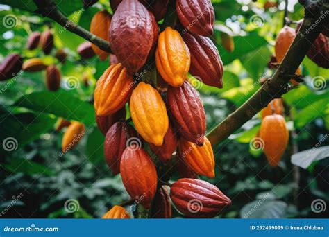 Cocoa Pods Beans Seeds Chocolate Bold Black Silhouette Icons Set