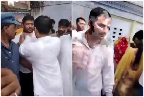 On Camera Bihar Minister Tej Pratap Yadav Shoves Abuses Rjd Worker In