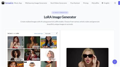 Loraai Advanced Lora Ai Image Generator And Flux Lora Platform Bestofai