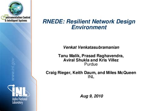 Pdf Rnede Resilient Network Design Environment