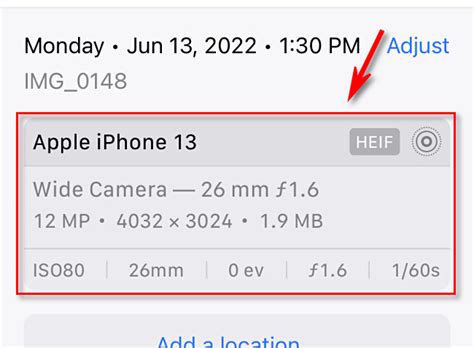 How To See Exif Metadata In Photos On Iphone