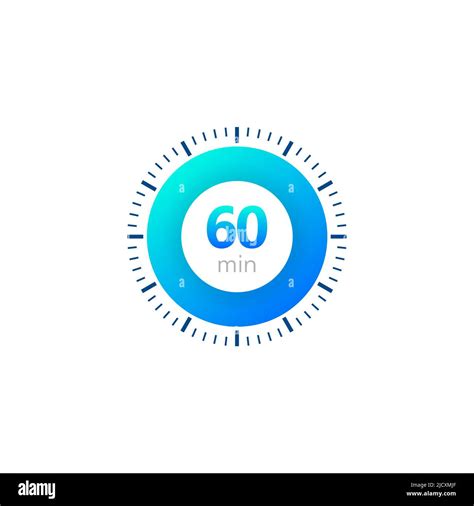 The 60 Minutes Stopwatch Vector Icon Digital Timer Clock And Watch Timer Countdown Symbol
