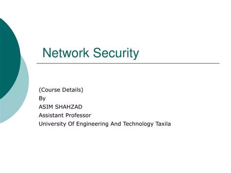 PPT Network Security Course Details PowerPoint Presentation Free Download ID