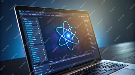 Premium Photo React Js Programming Language With Laptop And Code Script On Screen