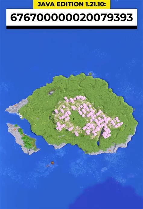 Minecraft Cherry Grove Island Seed Explore A Beautiful Cherry Biome