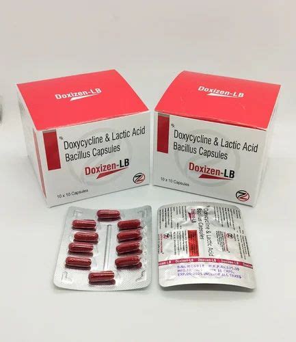 Doxycycline Lactic Acid Bacillus Capsules At Box ID