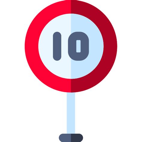 Speed Limit Basic Rounded Flat Icon