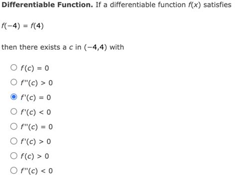 Solved Differentiable Function If A Differentiable Function Chegg Com