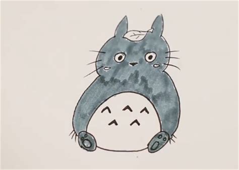 卡通龙猫简笔画 露西学画画
