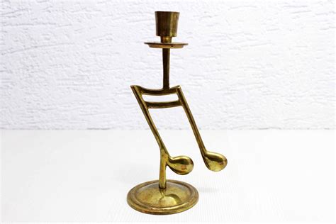 Brass Music Note Candleholder 1970s For Sale At Pamono