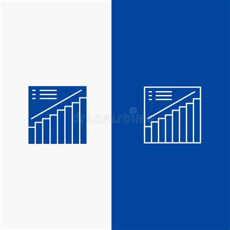 Chart Graph Analytics Presentation Sales Line And Glyph Solid Icon Blue Banner Line And