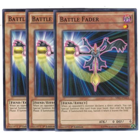 Yugioh 3x Battle Fader Comun 1st Sr01 En021 Mercadolibre