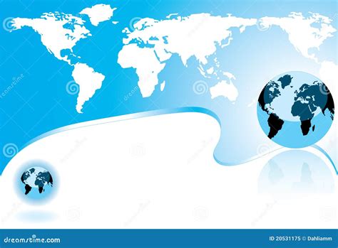 World Map And Earth Globe Stock Vector Illustration Of East 20531175