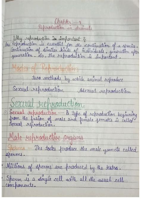 Solution Class 8 Science Ncert Chapter 9 Reproduction In Animal Notes