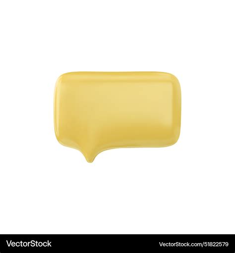3d Of A Blank Yellow Dialog Royalty Free Vector Image