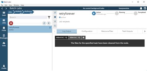 Misleading Message The Files For The Specified Task Have Been Cleaned
