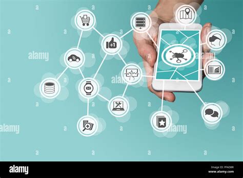 Cloud Computing Concept With Hand Holding Modern Smartphone Stock Photo Alamy