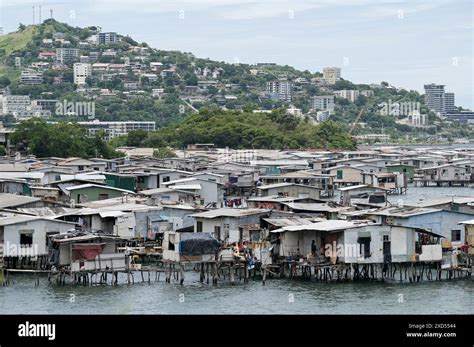 Papua New Guinea Capital City Port Moresby Settlement Hanuabada With