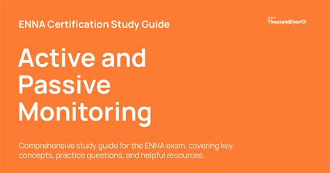 Active And Passive Monitoring Enna 300 445 Study Guide