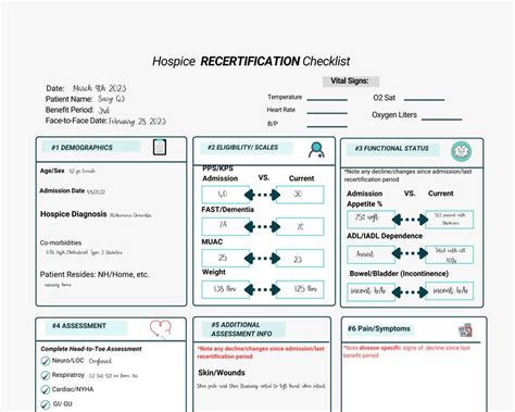 Cheat Sheet Hospice Documentation Template