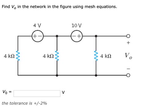 Solved Find V In The Network In The Figure Using Mesh Chegg