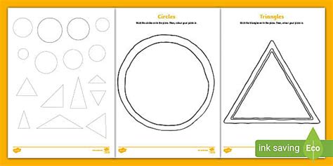 👉 Circles And Triangles Cut And Stick Sorting Activity
