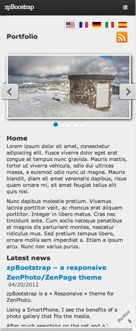 Index Small Size Zpbootstrap Themes Zenphotocms The Simpler Media Website Cms