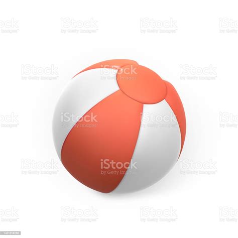 3d 수영 공 현실적인 수영 공 흰색 배경에 고립 된 여름 시간 기호 서머타임 오브젝트 벡터 일러스트 레이 션 3차원 형태에 대한 스톡 벡터 아트 및 기타 이미지 Istock