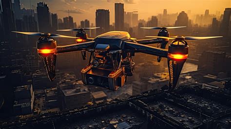 Premium Photo A Photo Of A Drone Surveillance System Urban Backdrop