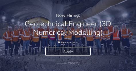 Geotechnical Engineer 3d Numerical Modelling At Psm