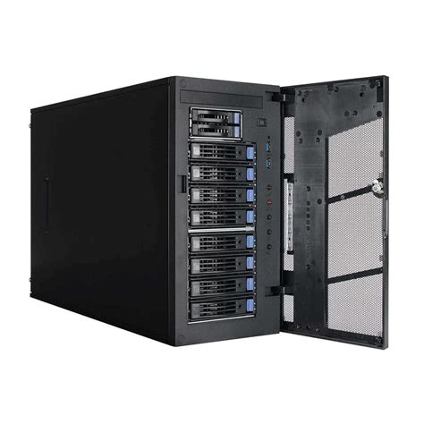 Inwin Iw Ms08 8 Bay Mini Server Tower Chassis 4 X Pcie Slots 500w Ps