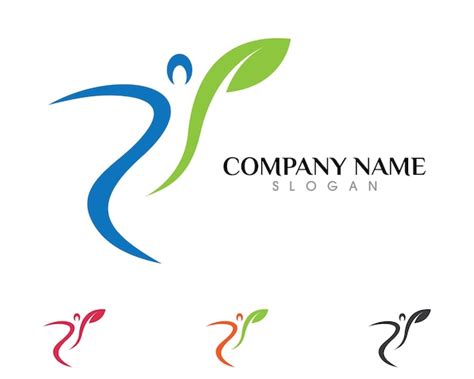 건강 로고 템플릿 프리미엄 벡터