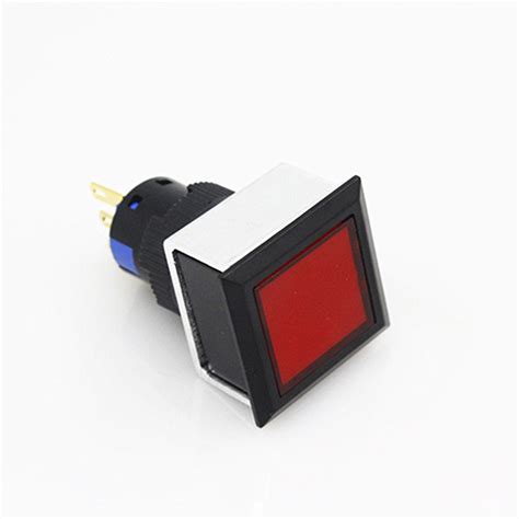 22mm plastic light switch 5a momentary red and black push button led light source waterproof