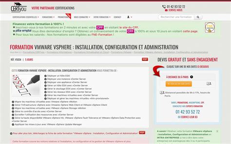 Avis Formations Formation Vmware Vsphere Installation Configuration Et Administration