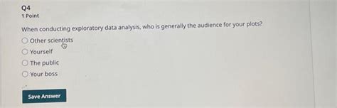 Solved When Conducting Exploratory Data Analysis Who Is Chegg Com