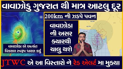 વાવાઝોડુ બન્યુ ભયંકર Jtwc દ્વારા આ વિસ્તાર ને રેડ એલર્ટ મા મૂક્યા
