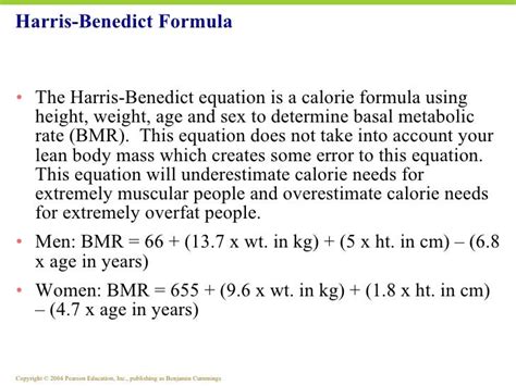 Calculate Bmr Using Harris Benedict Equation At Shirley Bulger Blog