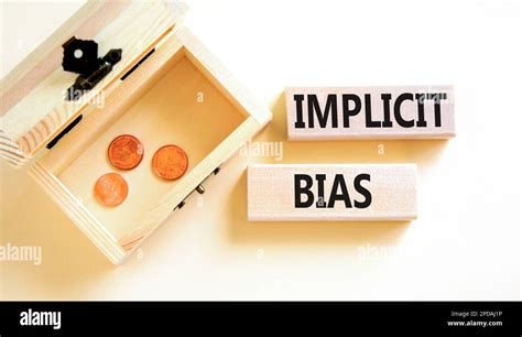 Implicit Bias Symbol Concept Words Implicit Bias On Wooden Block Beautiful White Table White