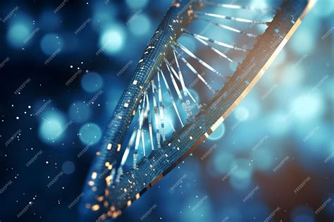 Premium Ai Image Dna Helix Intertwined With Binary Code Strands