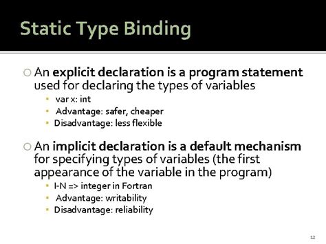 Chapter 5 Names Binding And Type Checking Variables