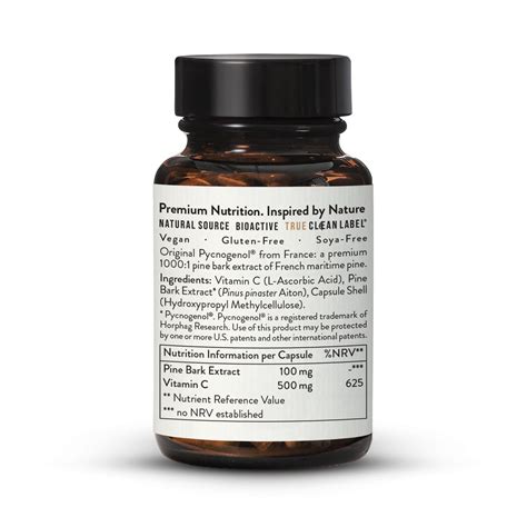 Pycnogenol ® Pine Bark Extract Vitamin C 60 Capsules