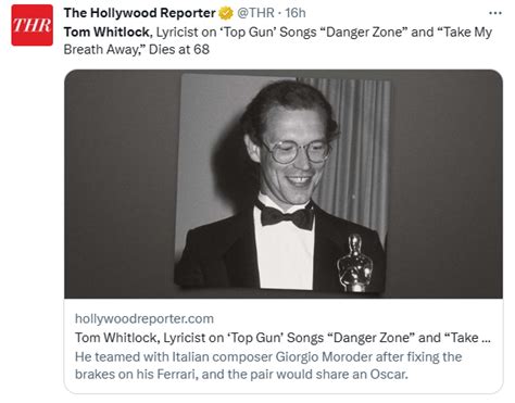 Muere Tom Whitlock Socio Compositor De Giorgio Moroder