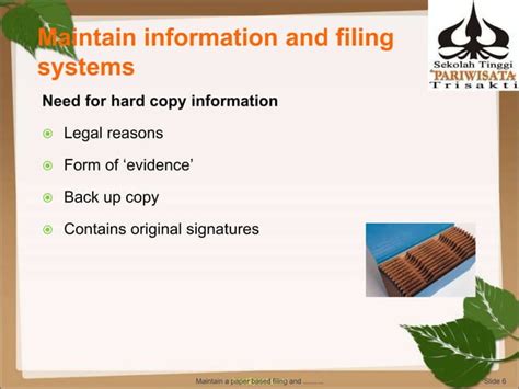 Week 7 Maintain A Paper Based Filing And Retrieval Syst Pptx Pptx