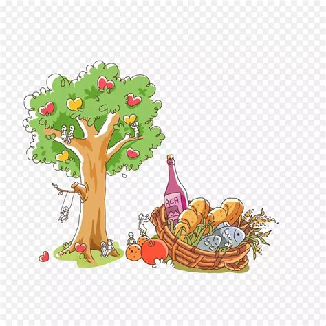 卡通树下野餐的小人们素材png图片素材下载图片编号ydrpmmay 免抠素材网