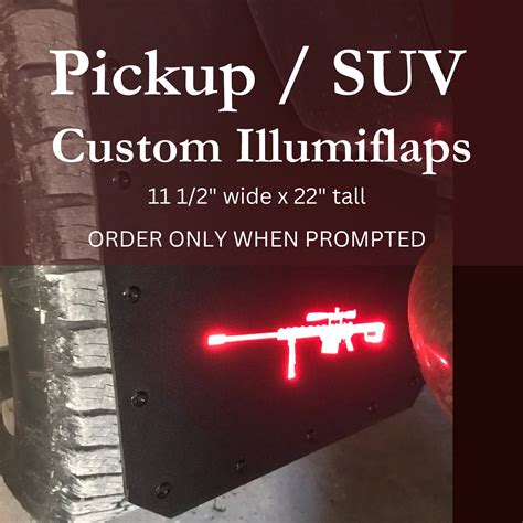 Pickup Suv Custom Lighted Mud Flaps Illumiflaps Universal Pickup Suv