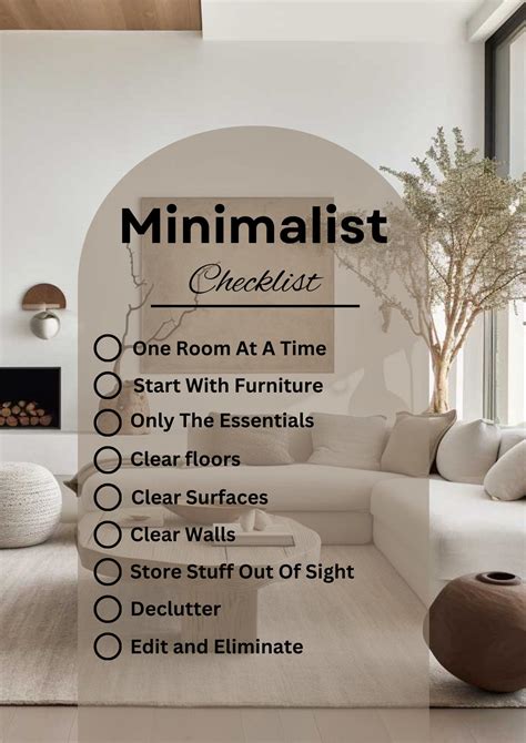 Minimalist Living Made Easy Streamlined Checklist For Simplicity