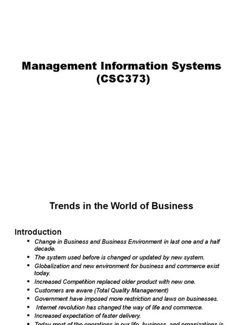 Management Information Systems Chapter 1 To 6 Pdf Human Brain Information System
